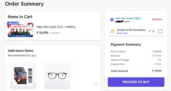 PW Offers | PW MBA Pro Coupon Code | Instant ₹800 Off - 2025